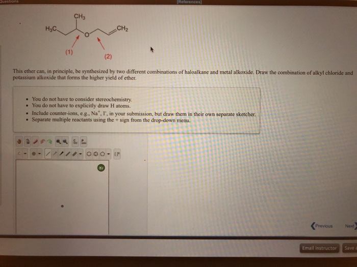 Solved this ether can in principle, be synthesized by two | Chegg.com