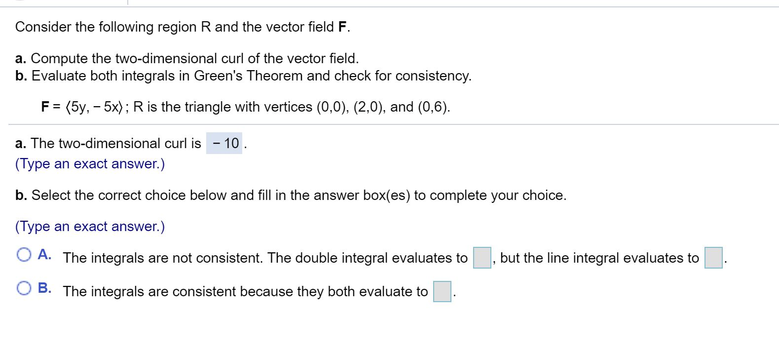 Solved Consider the following region R and the vector field | Chegg.com