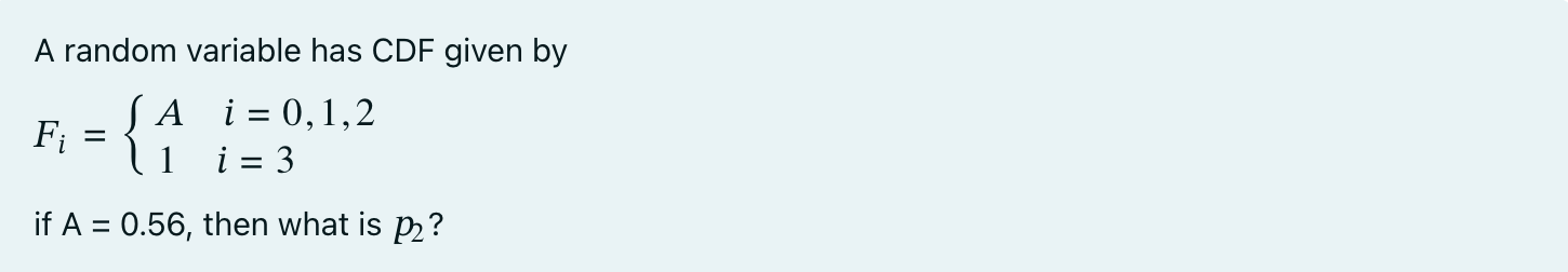 Solved A random variable has CDF given | Chegg.com