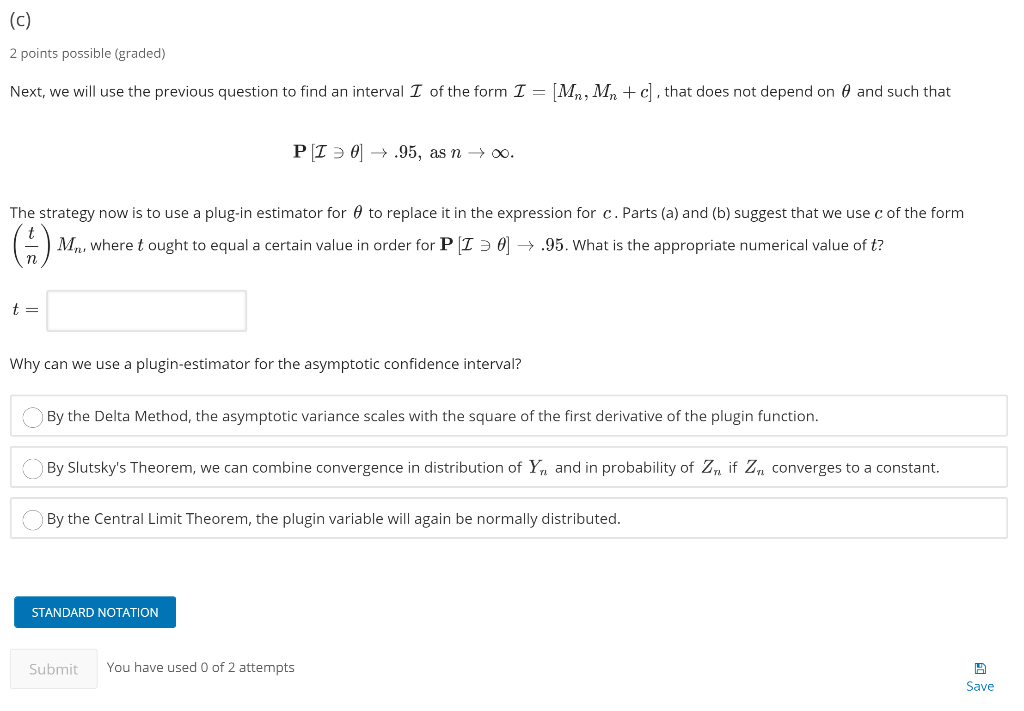Solved (a) 2.0/2 points (graded) Let X1, ..., Xn be i.i.d. | Chegg.com