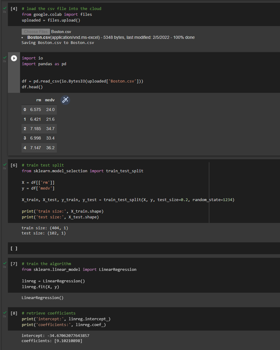 [4] # load the csv file into the cloud from | Chegg.com