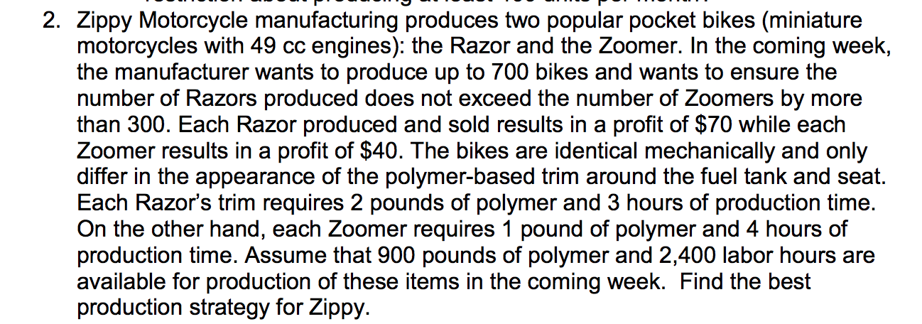 Solved Can you solve this problem using linear programming | Chegg.com