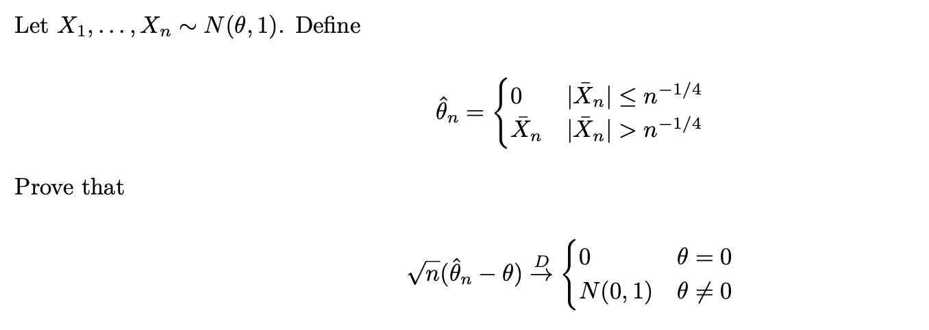 Solved Let X1, ..., X ~ N(0,1). Define .- {. |Xnn-1/4 | | Chegg.com