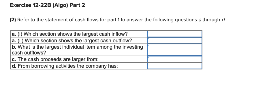Solved Required information Exercise 12-22B (Algo) Direct: | Chegg.com