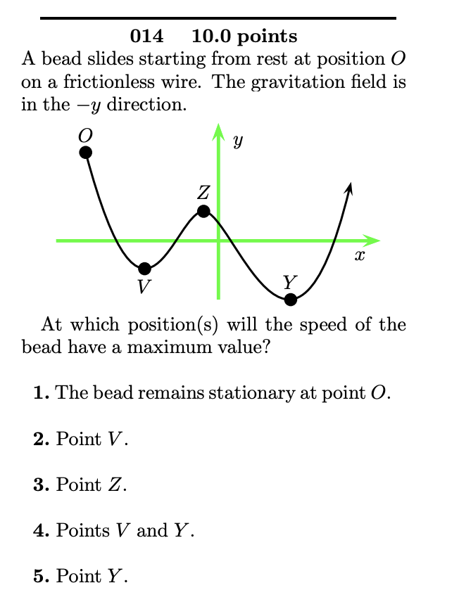 Solved 012 10.0 points When an object is moved from rest at | Chegg.com