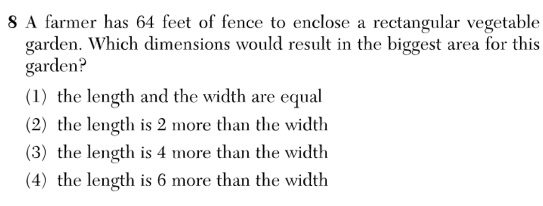 Solved 8 A Farmer Has 64 Feet Of Fence To Enclose A Chegg