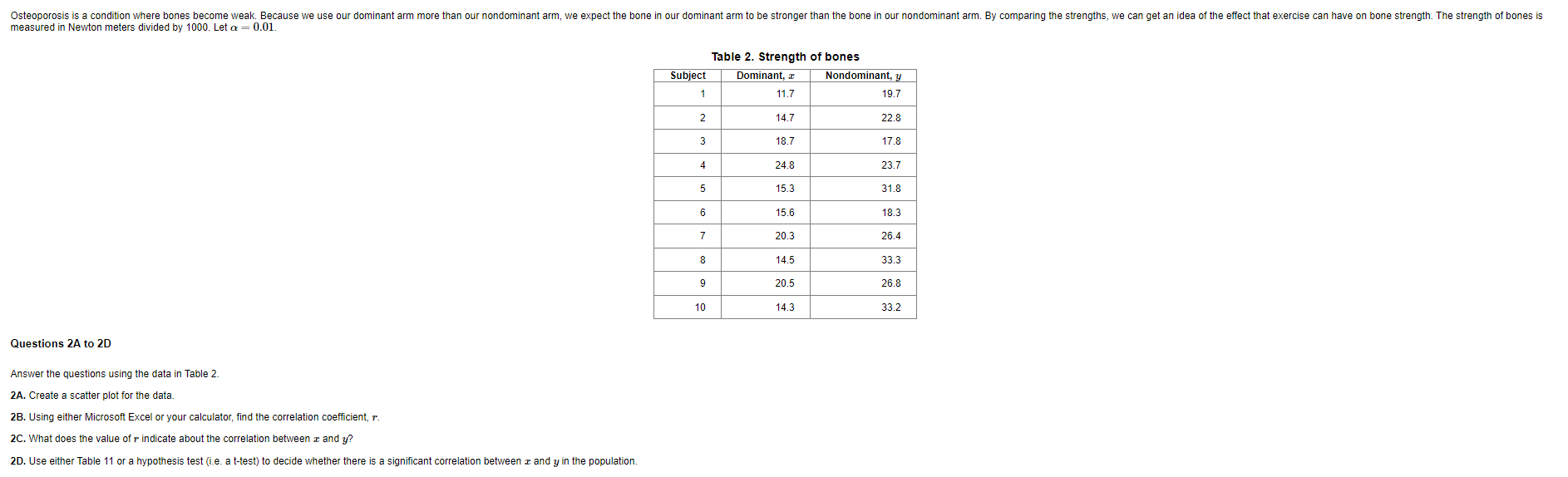 Solved Questions 2 A to 2D Answer the questions using the | Chegg.com