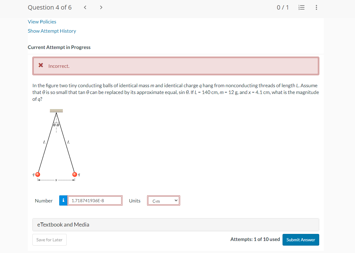 Solved Current Attempt in Progress In the figure two tiny | Chegg.com
