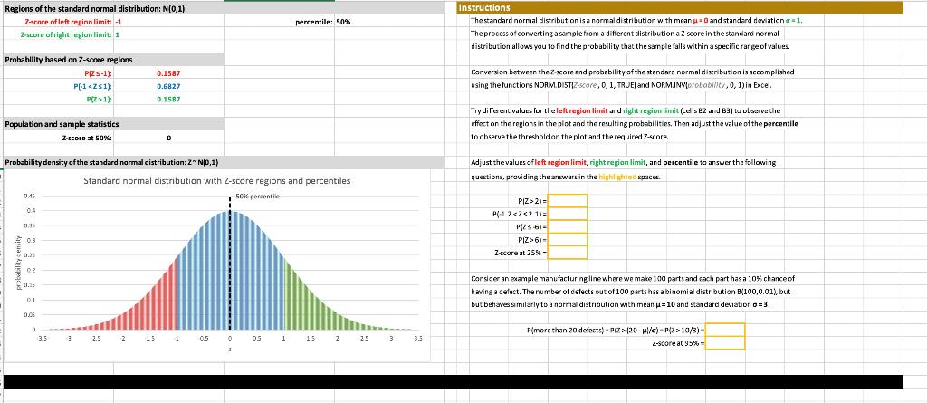 Solved Standard normal distribution with Z-score reaions and | Chegg.com