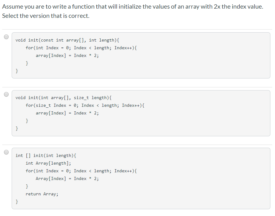 Solved Assume that you want to pass an array of integers as | Chegg.com