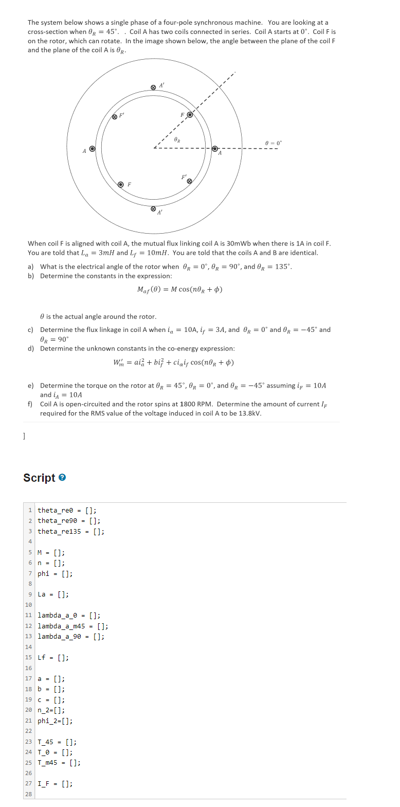 The system below shows a single phase of a four-pole | Chegg.com