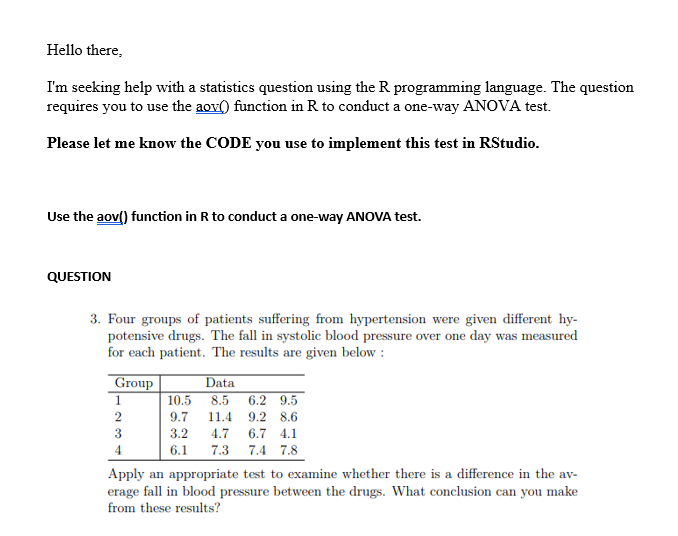 Solved Hello there, I'm seeking help with a statistics | Chegg.com