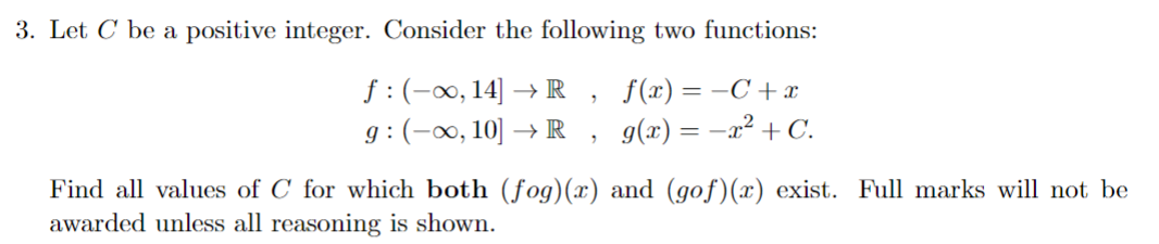 3. Let C be a positive integer. Consider the | Chegg.com