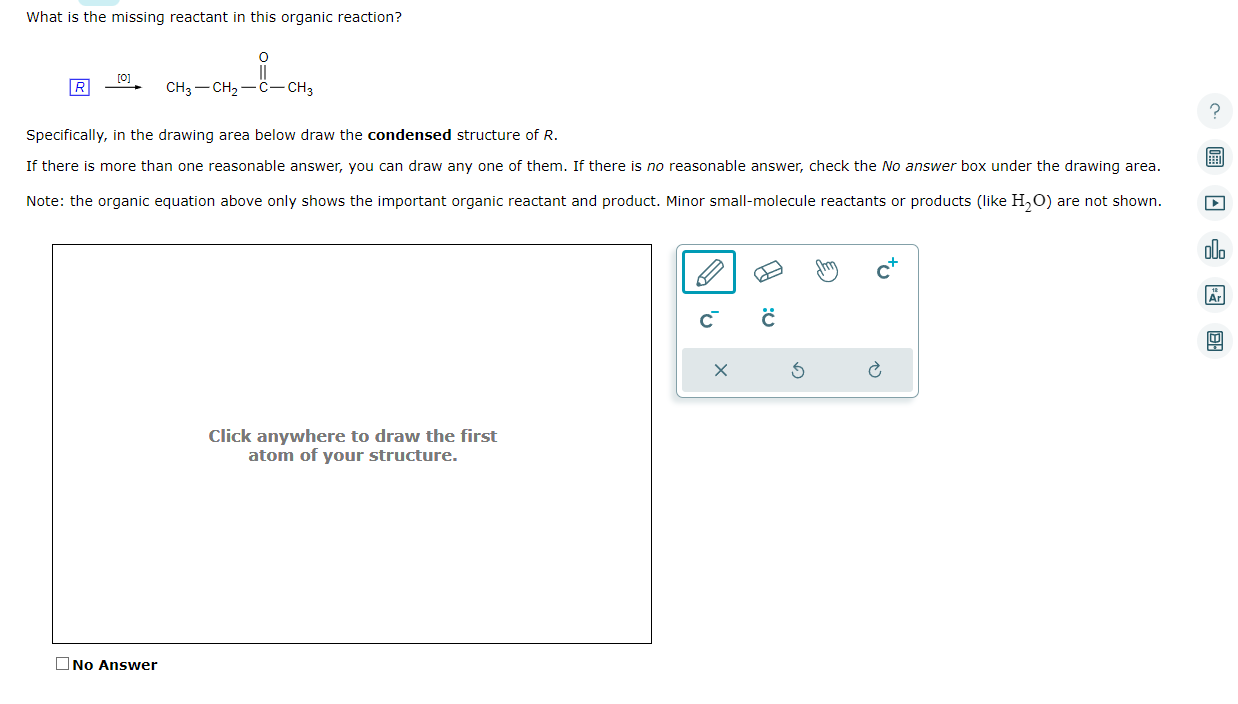 Solved What is the missing reactant in this organic | Chegg.com