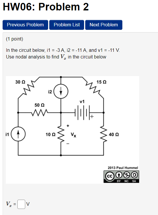 Solved HW06: Problem 2 Previous Problem Problem List Next | Chegg.com