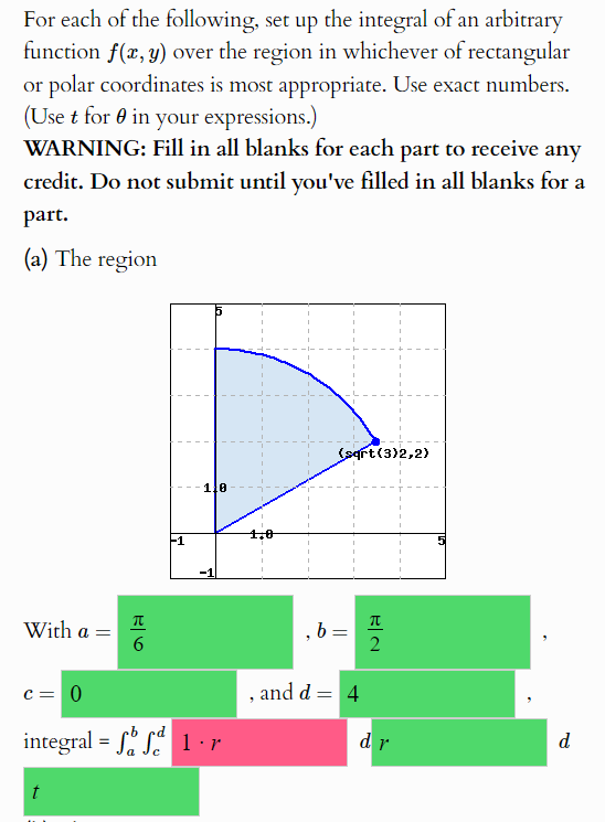 Solved For each of the following, set up the integral of an | Chegg.com