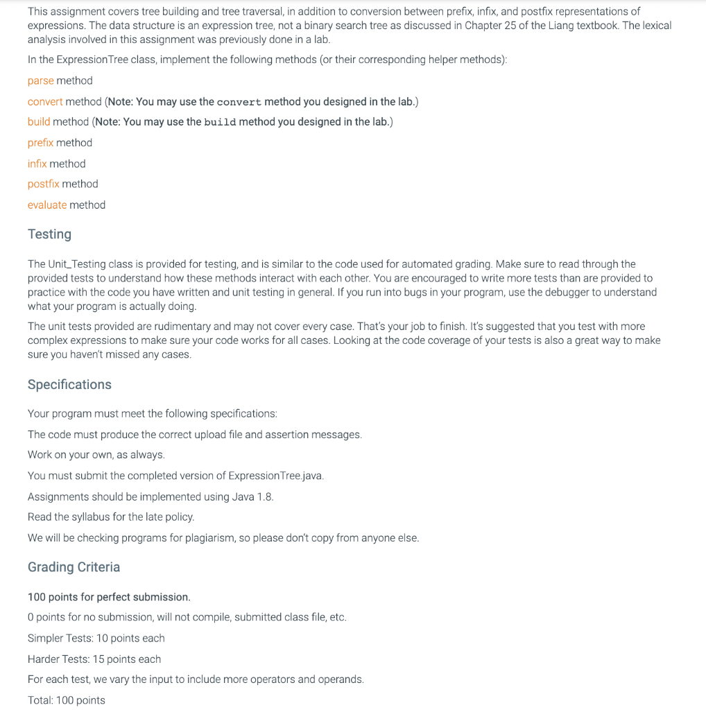 Solved Objectives . Learn how to parse an infix expression | Chegg.com