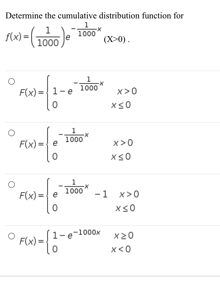 Solved Determine the cumulative distribution function for | Chegg.com