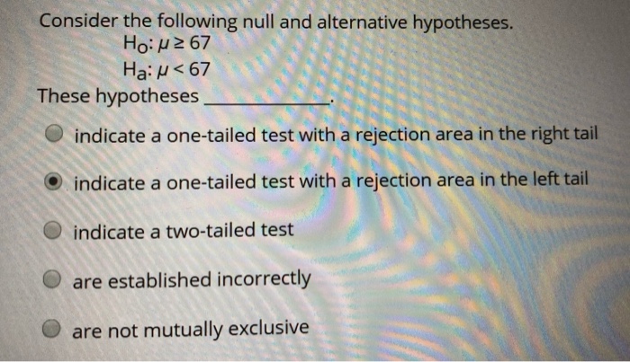 Solved Consider the following null and alternative | Chegg.com