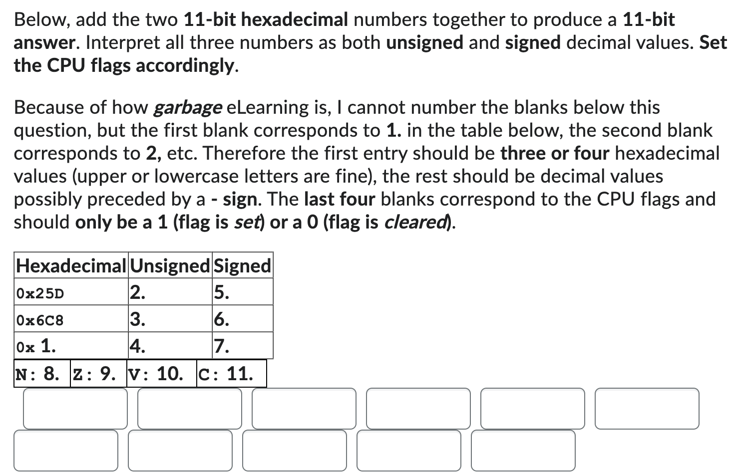 Solved Below, add the two 11-bit hexadecimal numbers | Chegg.com