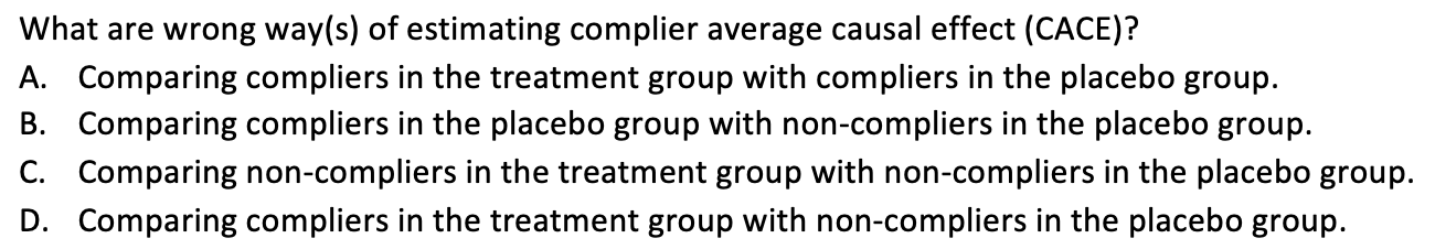What Are Wrong Way S Of Estimating Complier Average