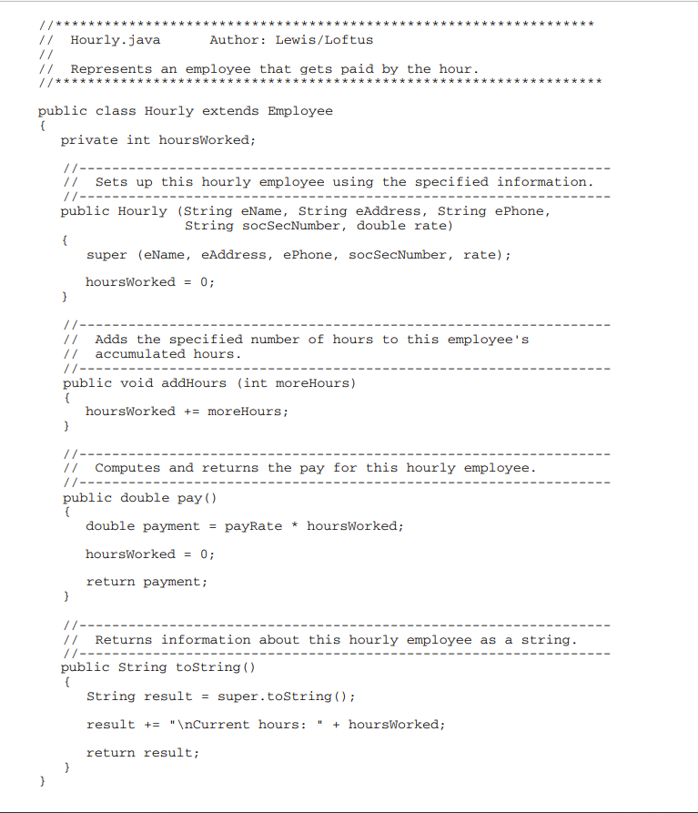 Solved Commissionjava Staff Member.java Hourly.jave Outline | Chegg.com