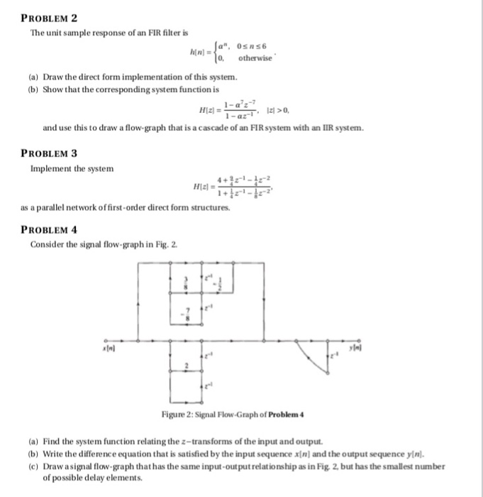 Solved PROBLEM 2 The unit sample response of an FIR filter | Chegg.com