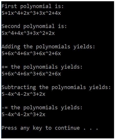 Solved Develop class Polynomial. The internal representation | Chegg.com