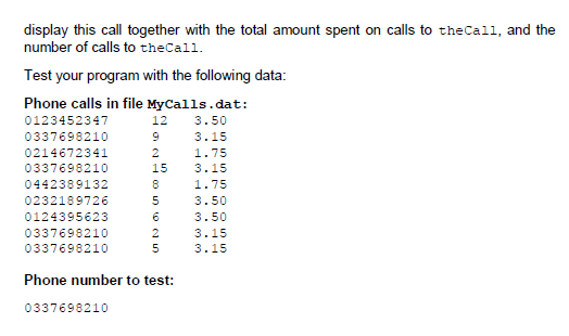 Solved Question 5 Define a class PhoneCall as an abstract | Chegg.com