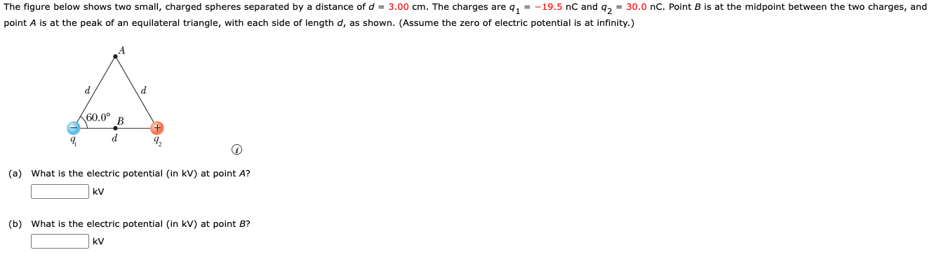 Solved point A is at the peak of an equilateral triangle, | Chegg.com