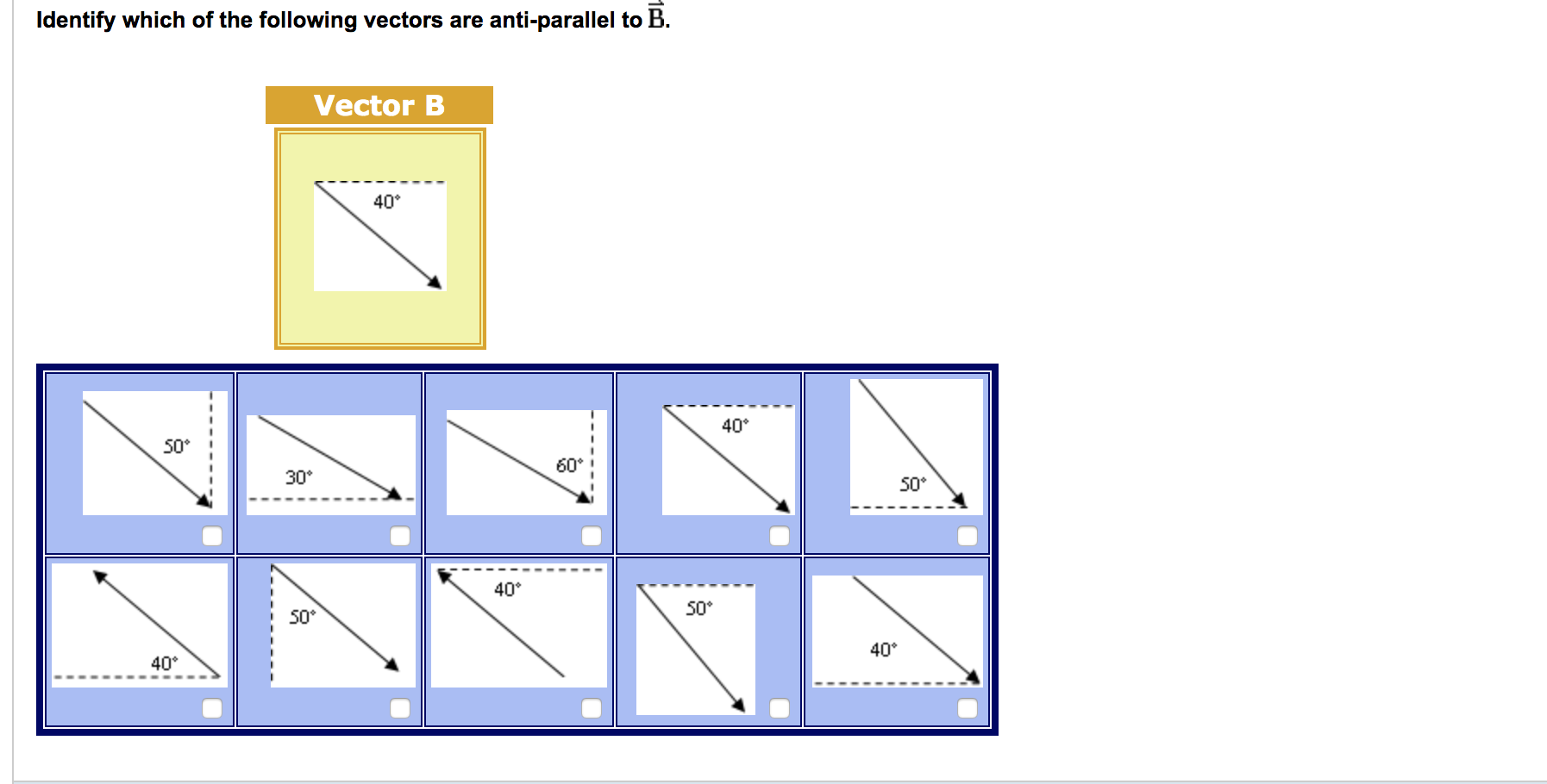 Solved Identify which of the following vectors are parallel | Chegg.com