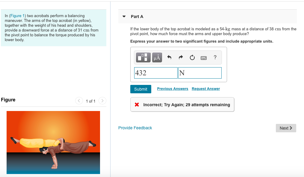 Solved In (Figure 1) two acrobats perform a balancing | Chegg.com