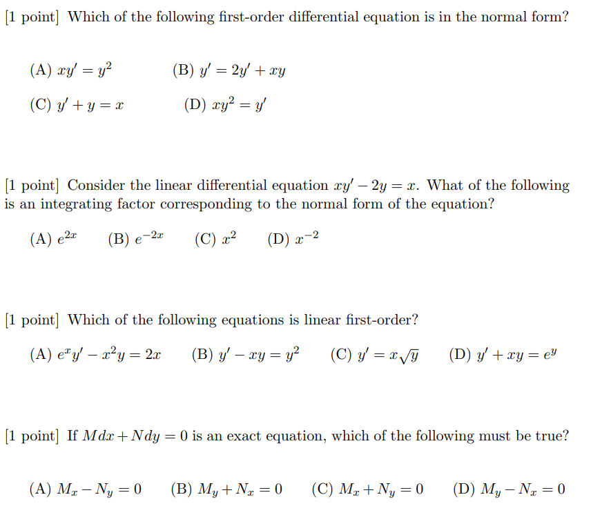Solved Please explain your answer for each problem and why | Chegg.com