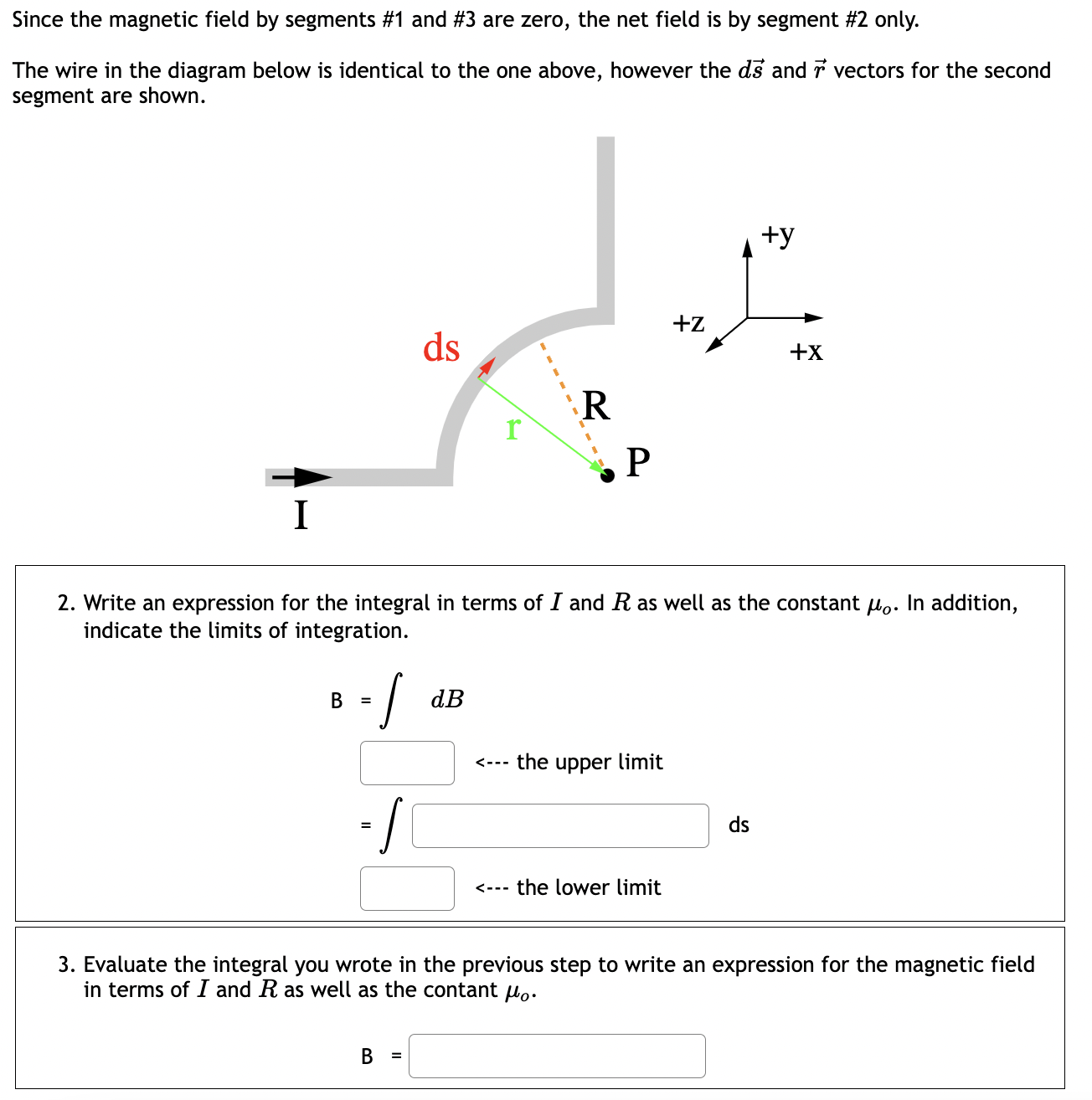 Solved Since the magnetic field by segments #1 and #3 are | Chegg.com
