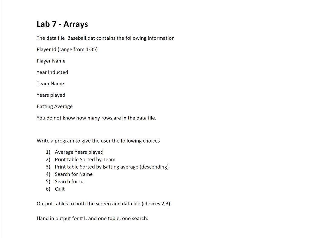 Solved Please Do This Using Arrays For Loops Switch And