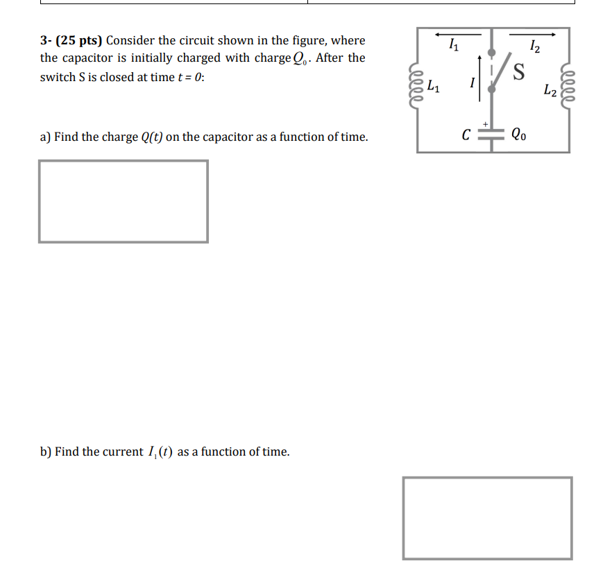 Solved 3- 25 pts) Consider the circuit shown in the figure, | Chegg.com