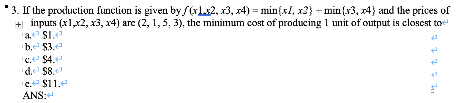 Solved 3. If the production function is given by f(x1,x2, | Chegg.com