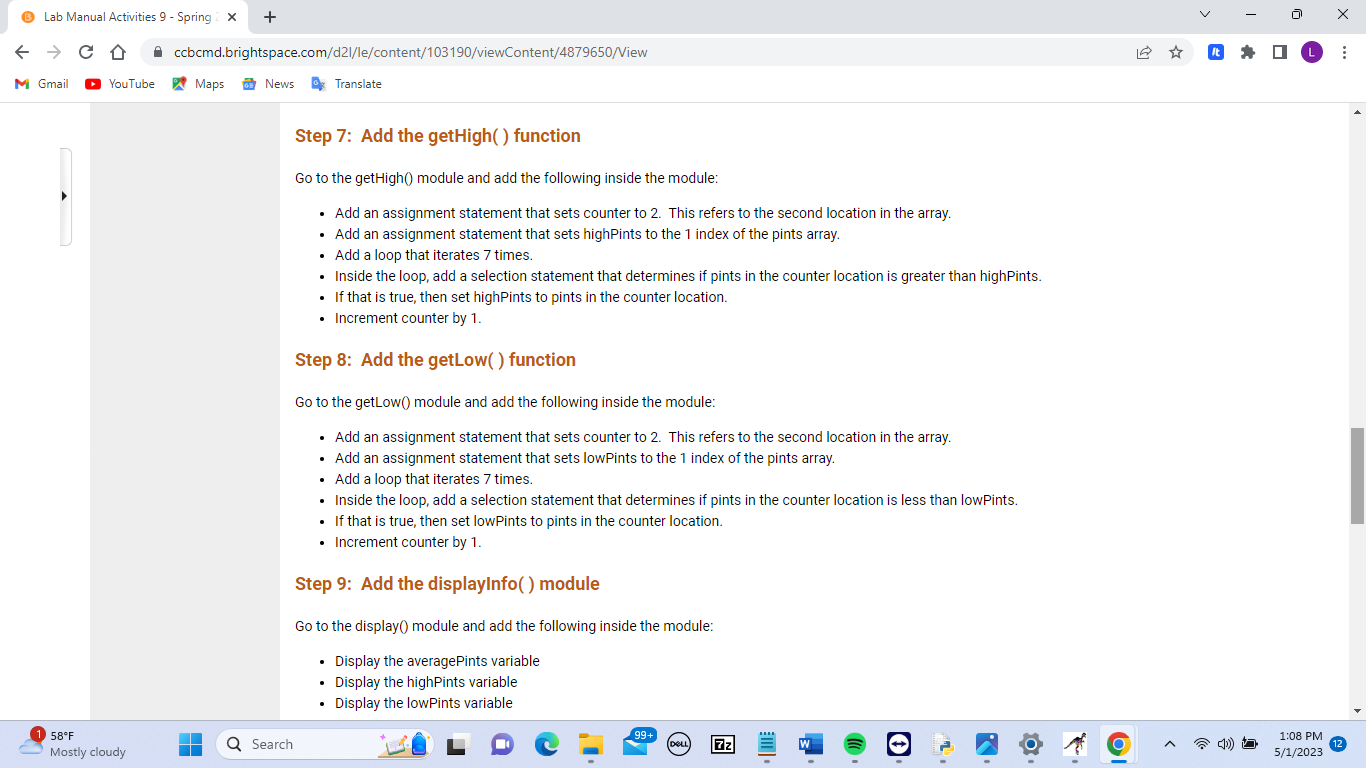 Solved Arrays in Raptor are defined as follows: | Chegg.com