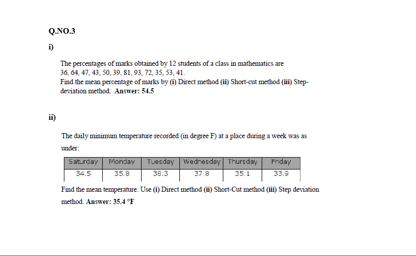 Solved Q.NO.3 i) The percentages of marks obtained by 12 | Chegg.com Solved Q.NO.3 i) The percentages of marks obtained by 12 | Chegg.com