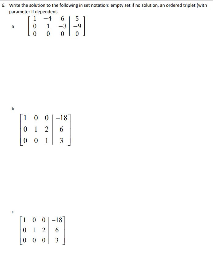 Solved 6. Write the solution to the following in set | Chegg.com