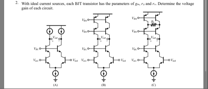 Solved 2. With ideal current sources, each BJT transistor | Chegg.com