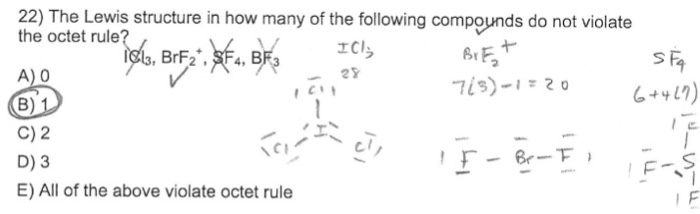 Solved The Lewis structure in how many of the following | Chegg.com