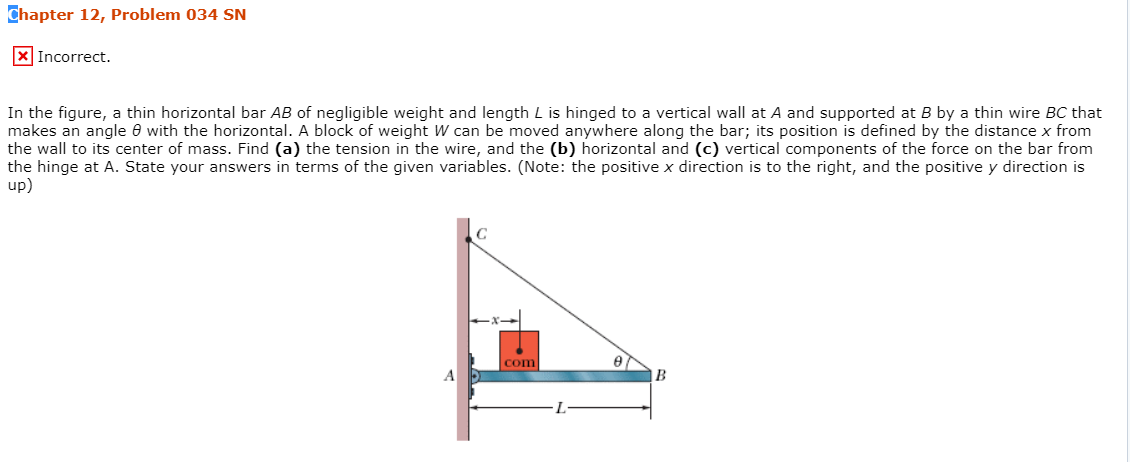 Solved Chapter 12, Problem 034 SN X Incorrect. In the | Chegg.com