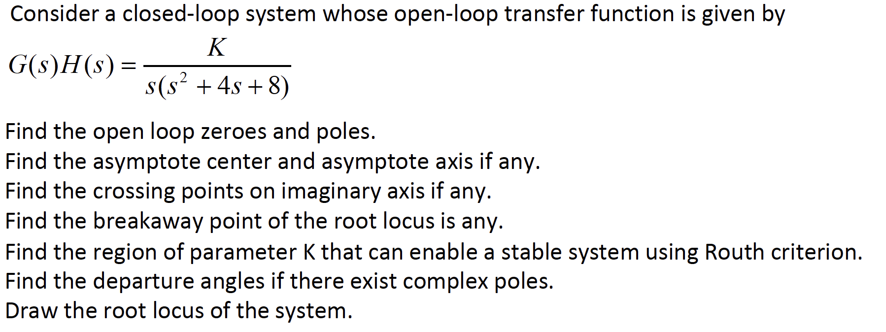 Solved Consider a closed-loop system whose open-loop | Chegg.com