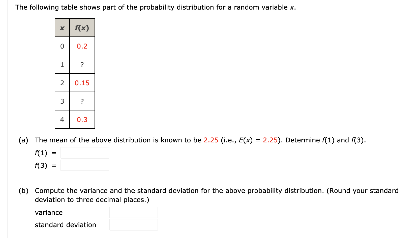 Solved The following table shows part of the probability | Chegg.com
