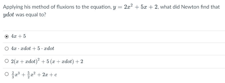 Solved Applying his method of fluxions to the equation, y = | Chegg.com