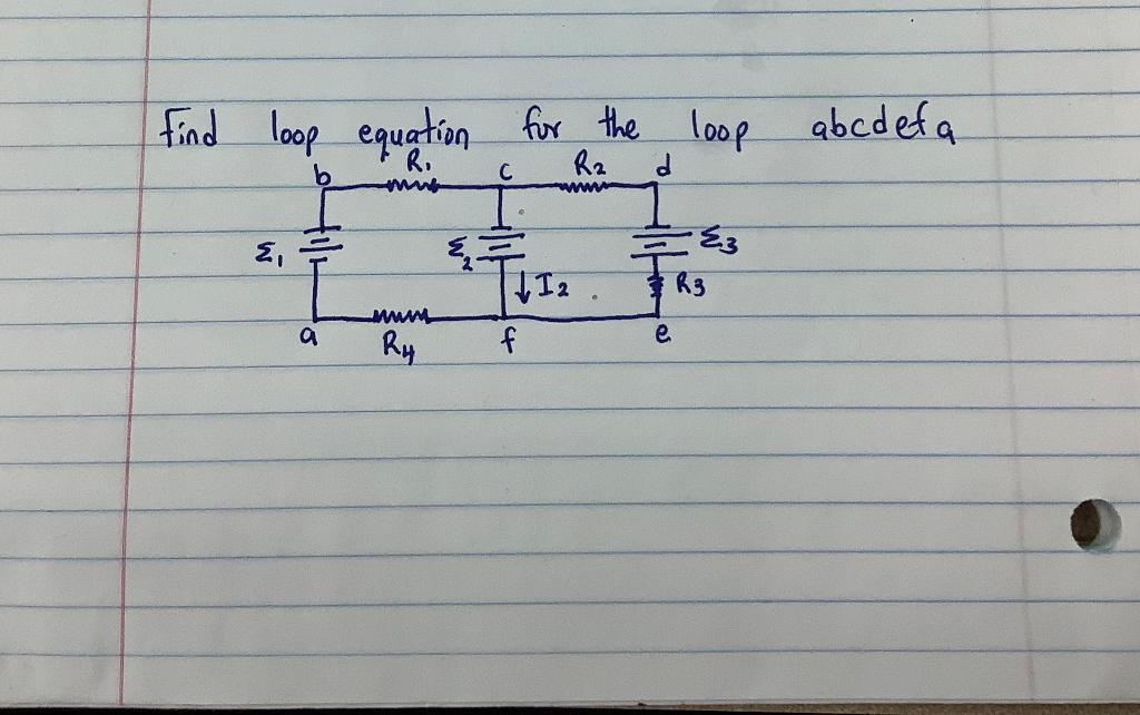 Solved Find loop equation for the loop abcdef a | Chegg.com