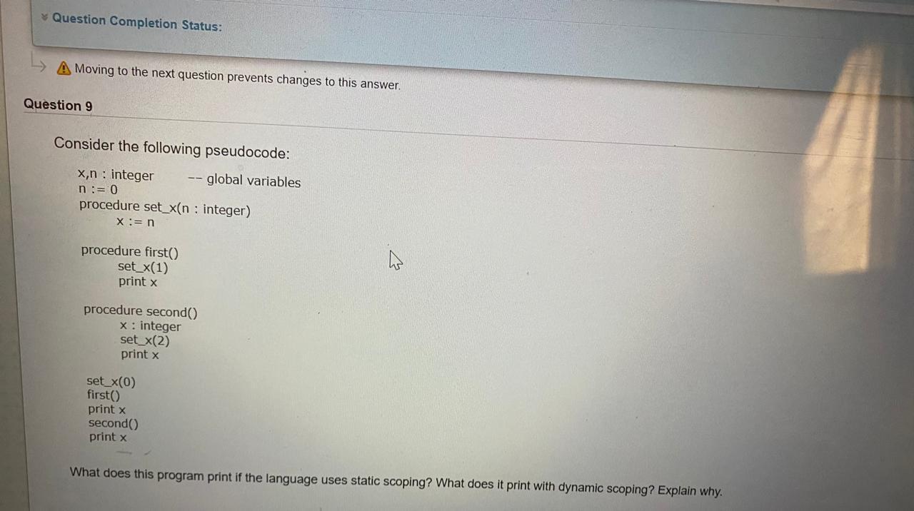 Solved Question Completion Status: A Moving to the next | Chegg.com