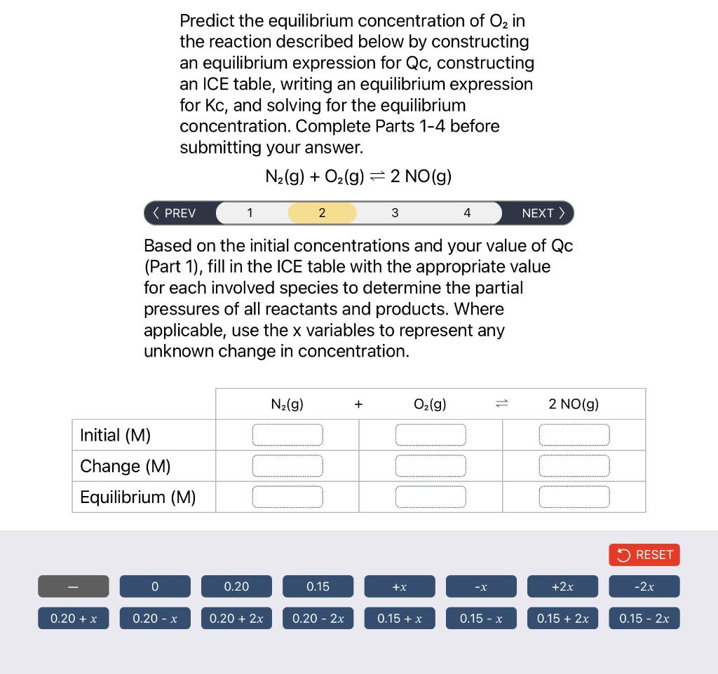 Solved Predict the equilibrium concentration of O2 in the | Chegg.com