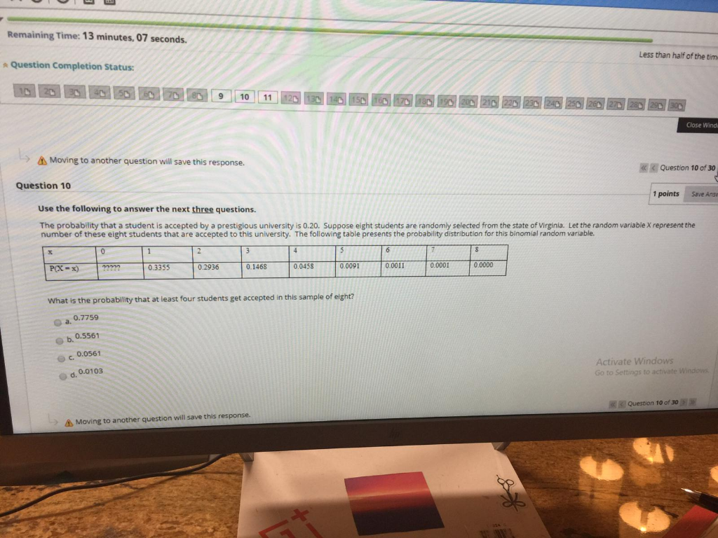 Solved Remaining Time: 13 minutes, 07 seconds. Less than | Chegg.com
